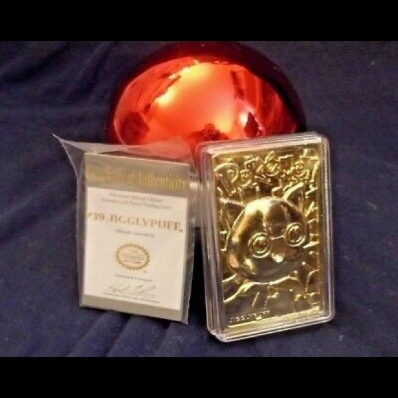 Pokemon | Other | 39 Jigglypuff 23k Gold Pokemon Card And Pokeball ...